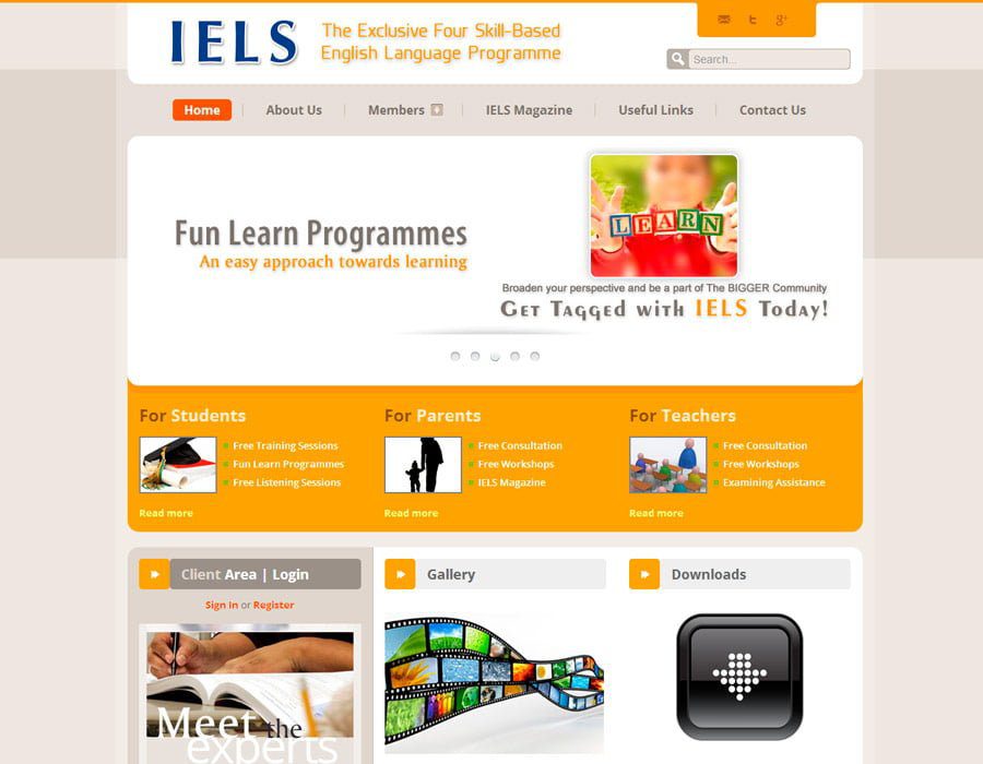 IELS - Interactive English Learning System | CMS | Joomla - Dezigner Online